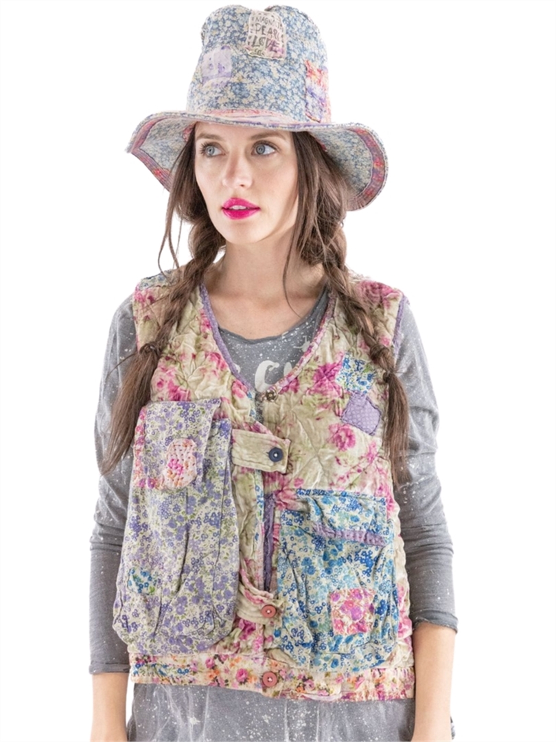 Magnolia Pearl Trade - Silk Velvet Quilted Vest